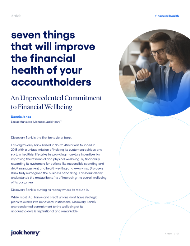 7 Things That Will Improve the Financial Health of Your Accountholders